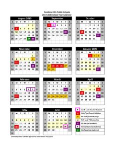 2019-20 PHPS Calendar - Pembina Hills School Division